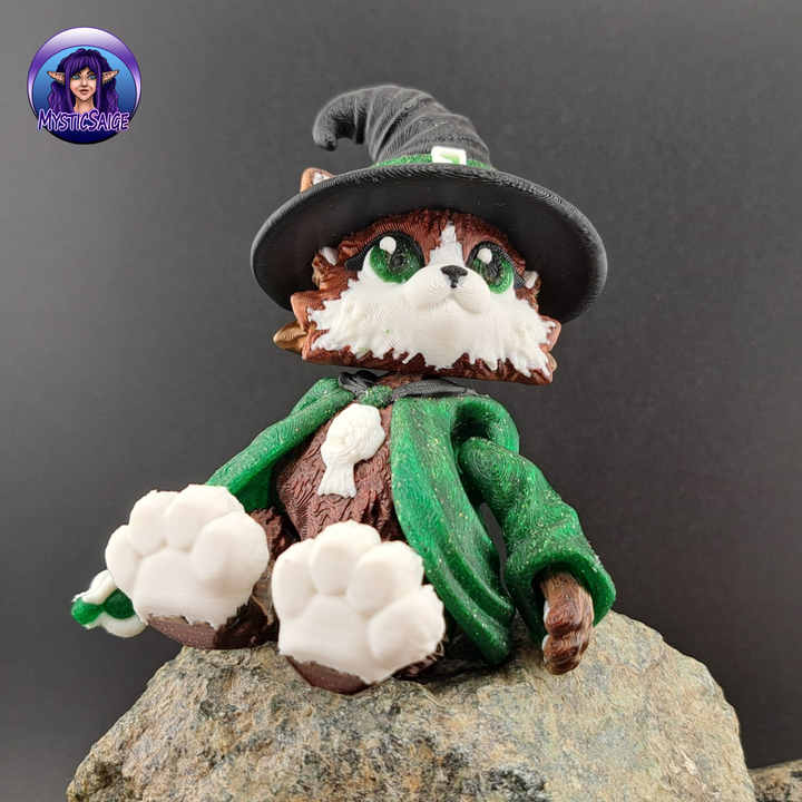 3D Printable Wizard Cat by MysticSaige